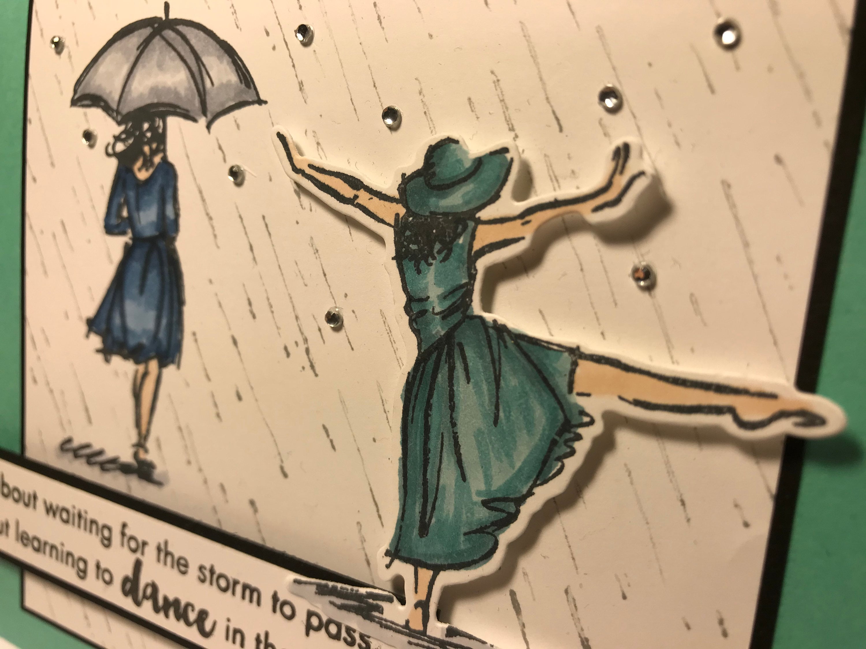 Dancing in the Rain Pick-me-up Card - Etsy