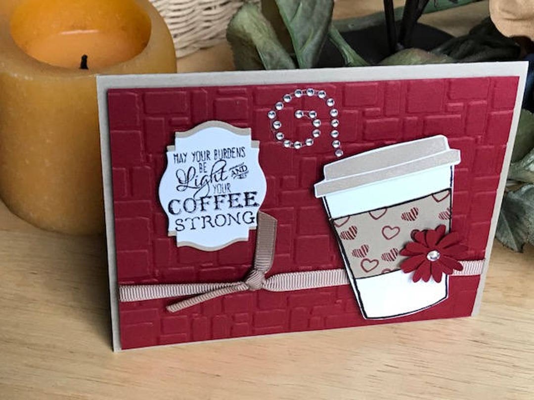 Coffee Themed Note Card, Coffee Note Card, Coffee Card, Coffee Cup Card ...