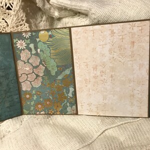 Asian Multi-fold Note Card With Belly Band, Handmade Asian Note Card ...