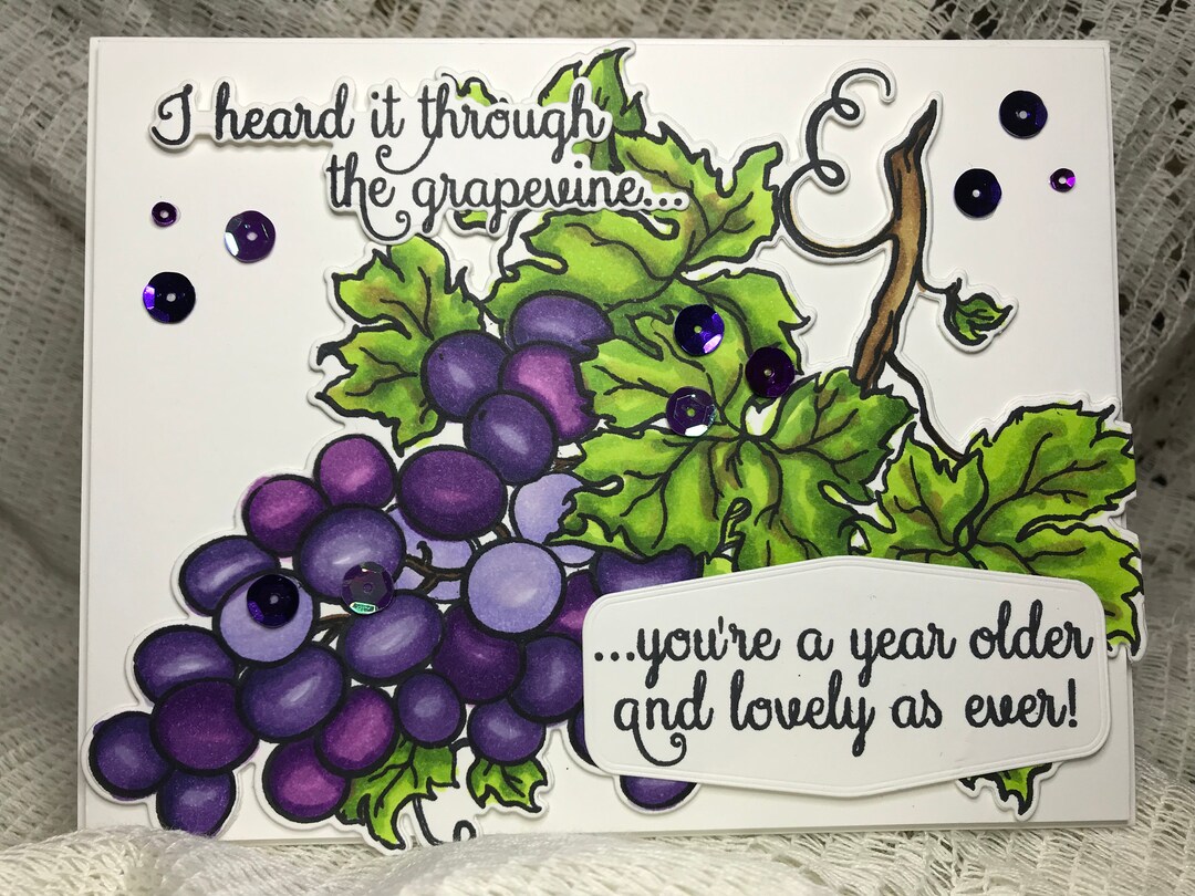 Funny, Grapevine Birthday Card - Etsy