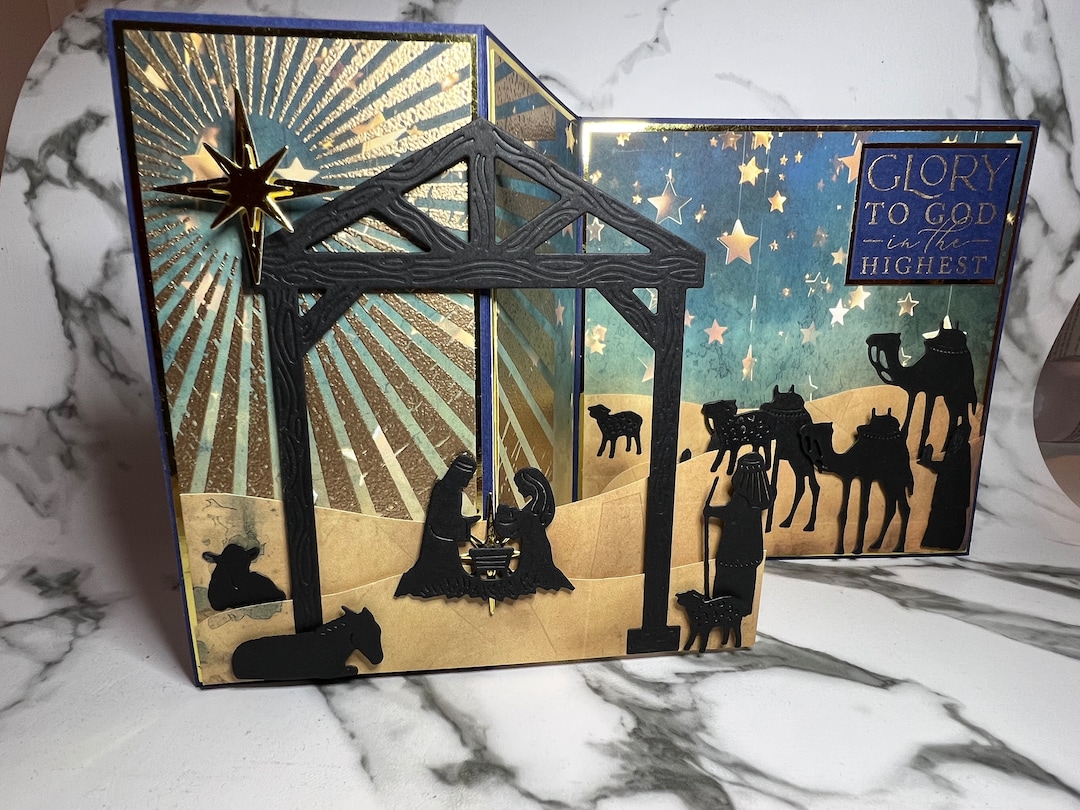 Nativity Scene Christmas Card - Etsy