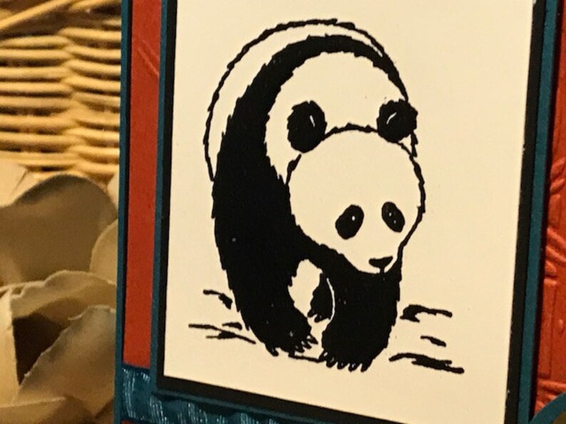 Panda Note Card, Asian Panda Note Card, Elegant Panda Note Card - Etsy