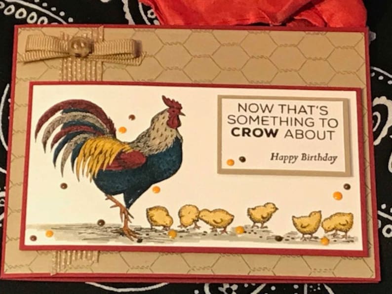 Funny Rooster Birthday Card - Etsy