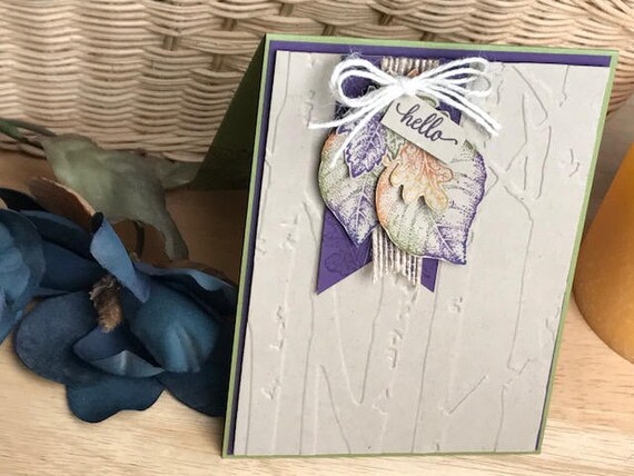 Fall Leaf Note Card - Etsy