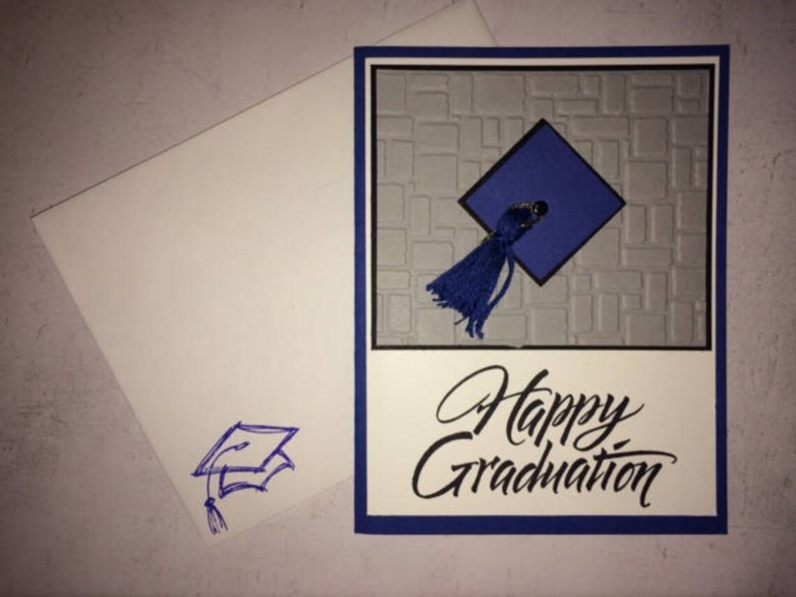 Graduation Card, Happy Graduation Card, School Color Graduation Card ...