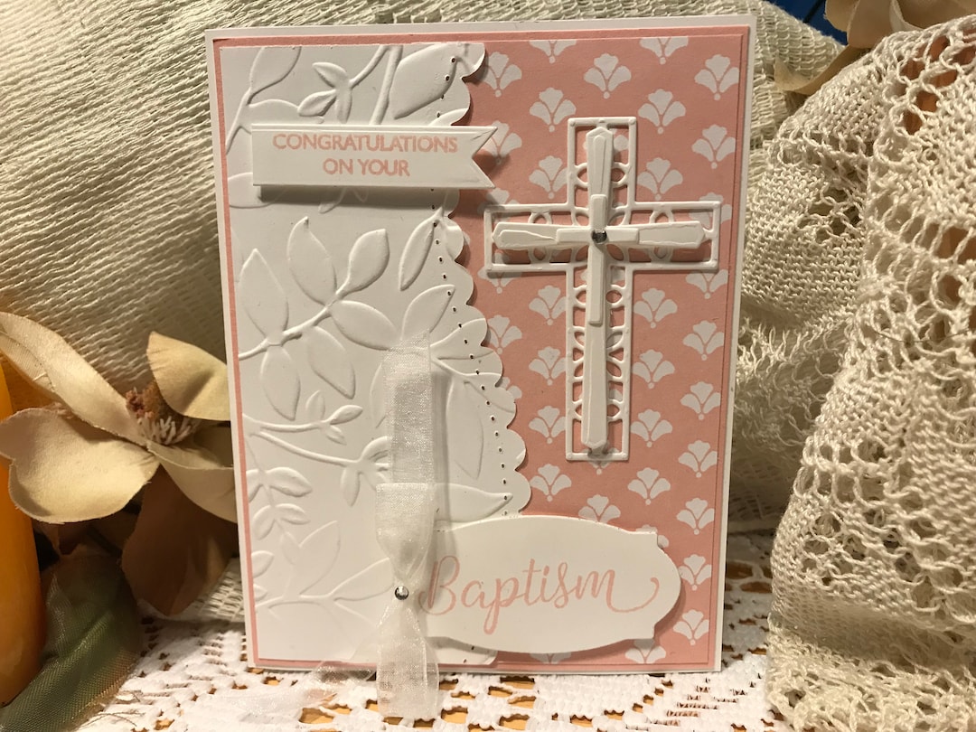 Baptism Card, Congratulations on Your Baptism Card, Girl Baptism Card ...