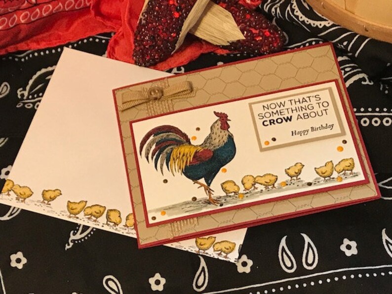 Funny Rooster Birthday Card - Etsy