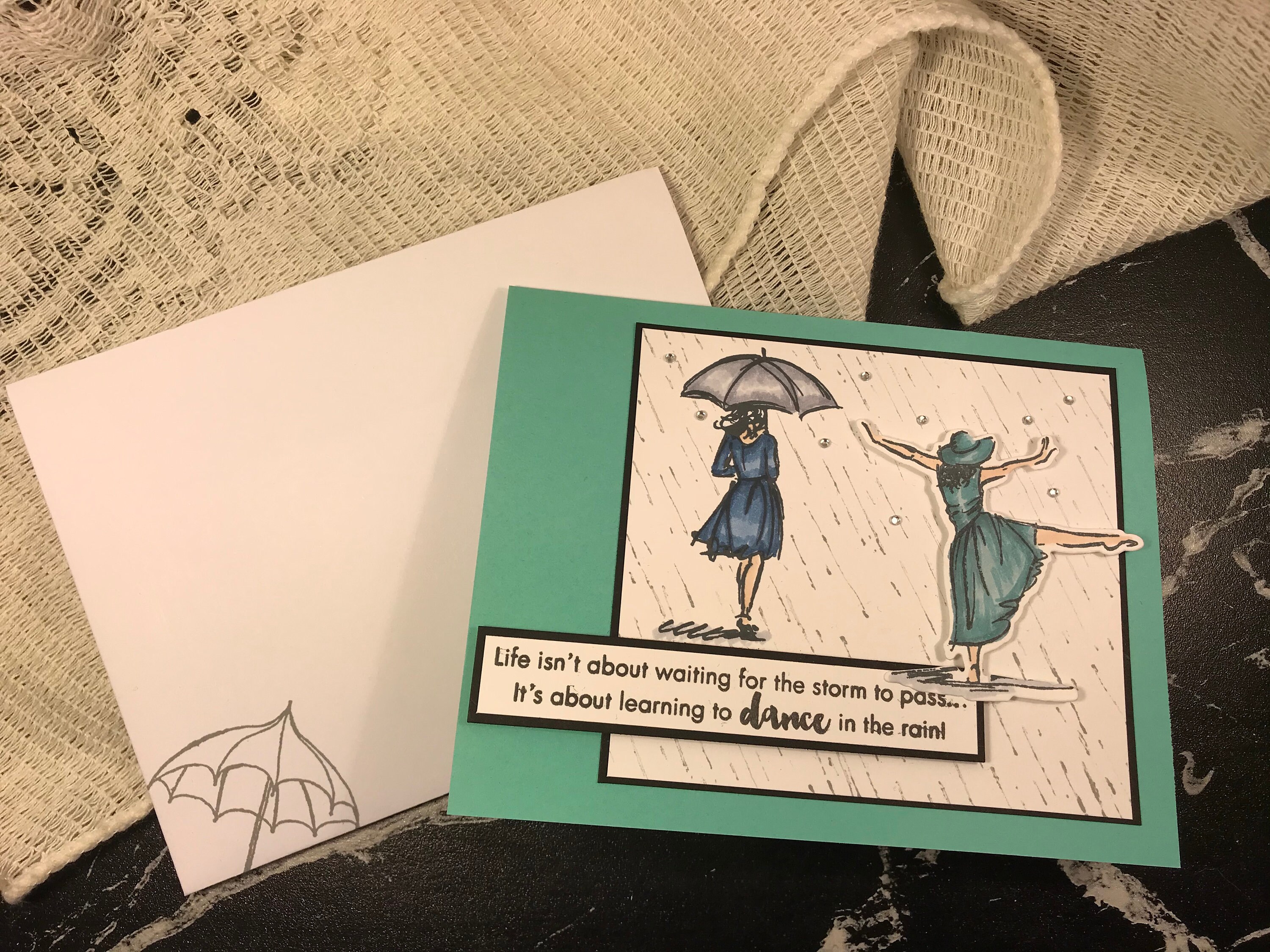Dancing in the Rain Pick-me-up Card - Etsy