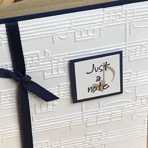 Just a Note Card, Musical Notes Themed Card, Music Themed Note Card - Etsy