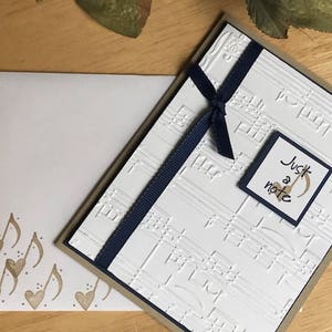 Just a Note Card, Musical Notes Themed Card, Music Themed Note Card - Etsy