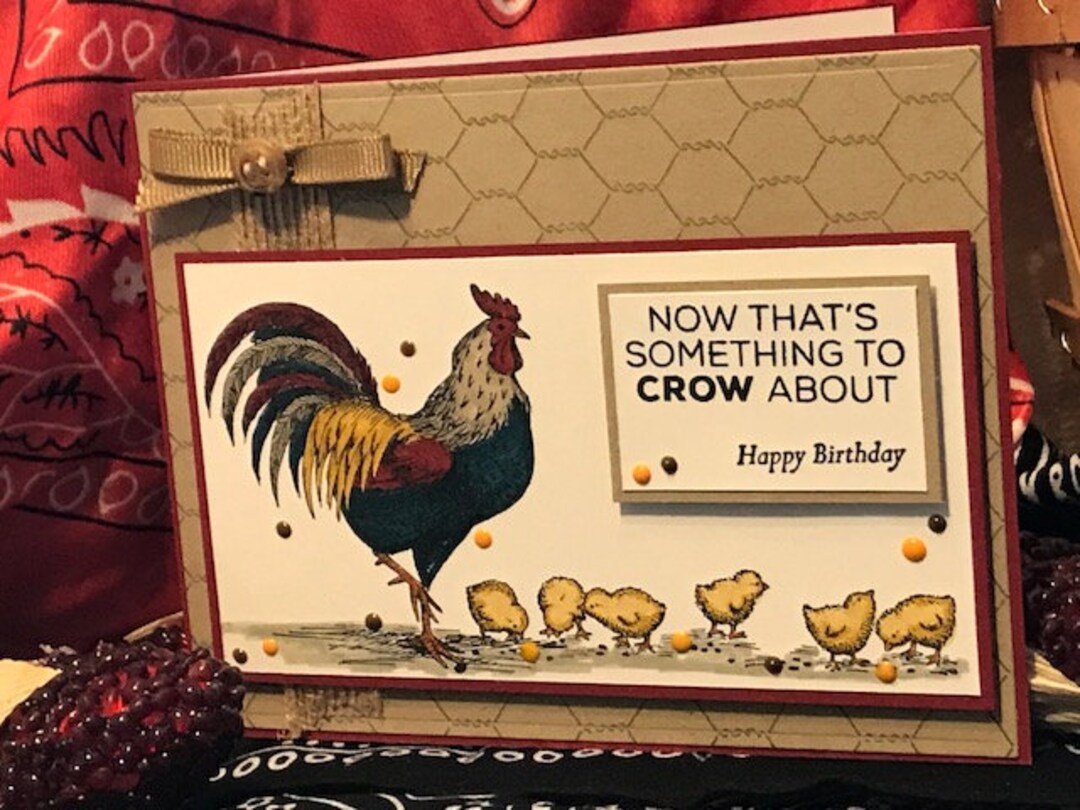 Funny Rooster Birthday Card - Etsy