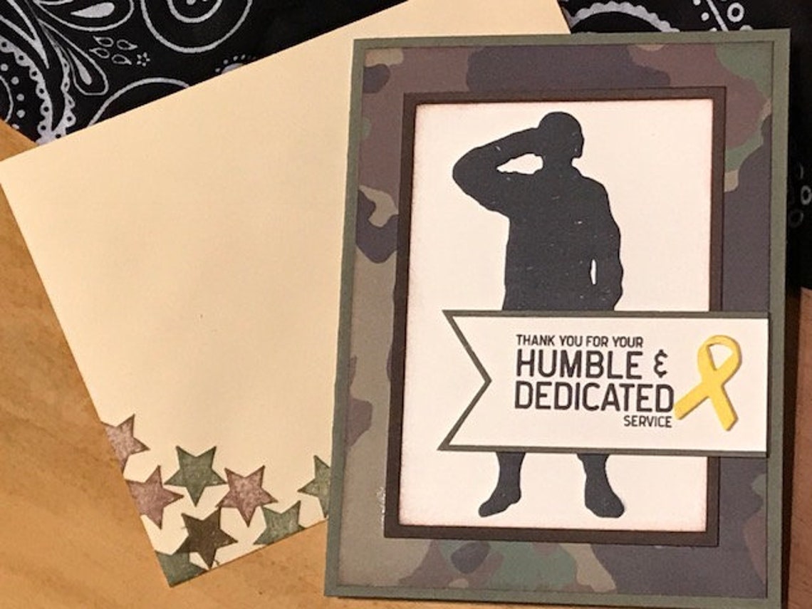 Thank You for Your Military Service Card - Etsy