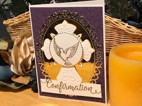 Confirmation card Confirmation cross card Cross Confirmation | Etsy