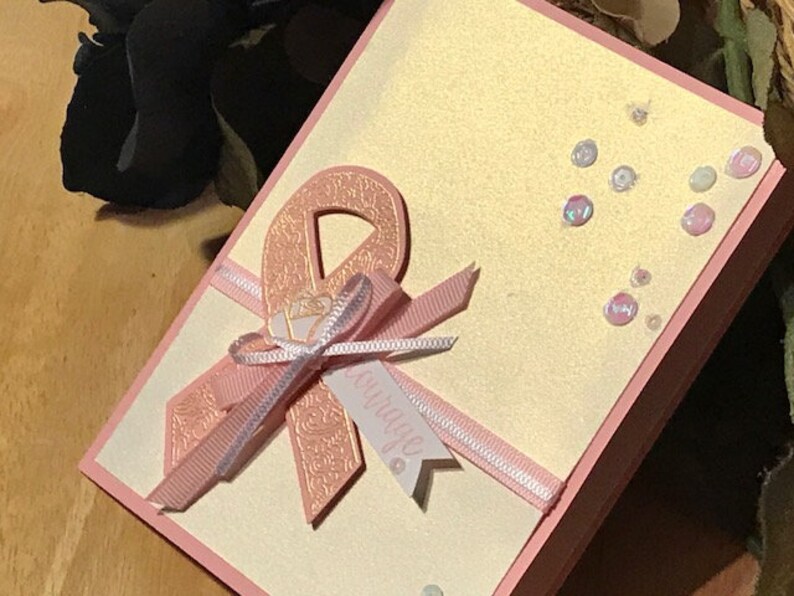 Breast Cancer Card Breast Cancer Courage Card Breast Cancer | Etsy