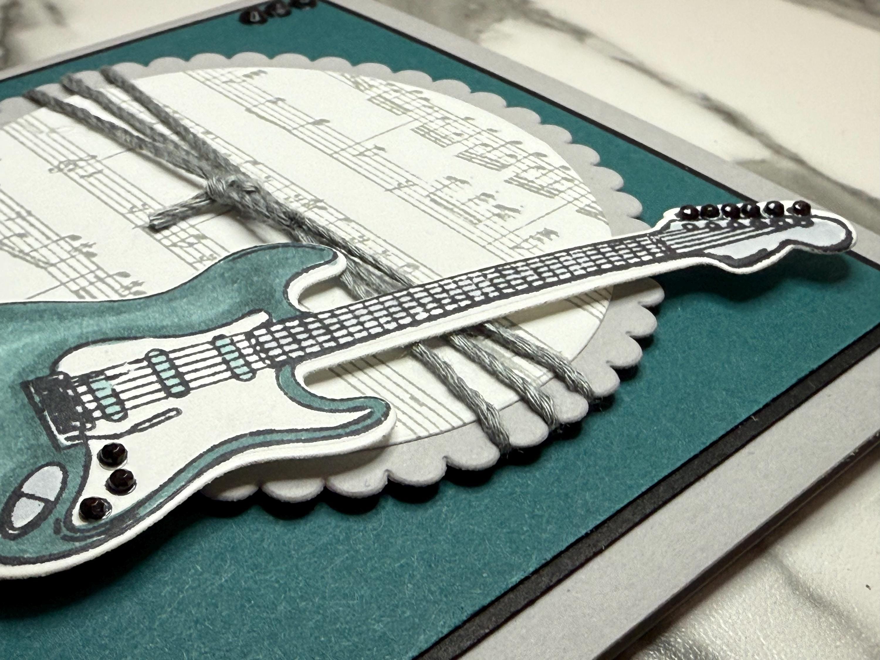 Guitar With Music Birthday Card - Etsy