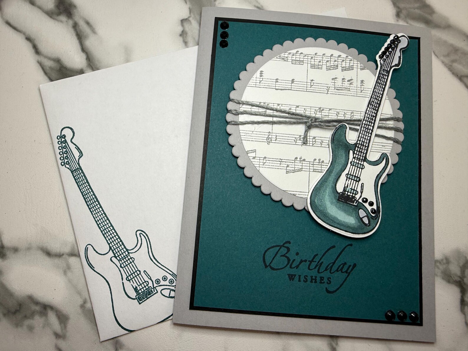 Guitar With Music Birthday Card - Etsy