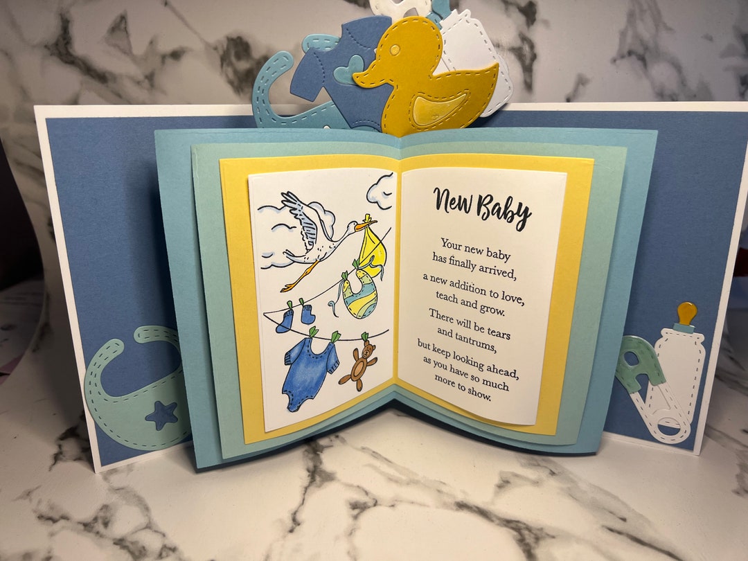 Baby Pop-up Book Card - Boy or Girl - Etsy