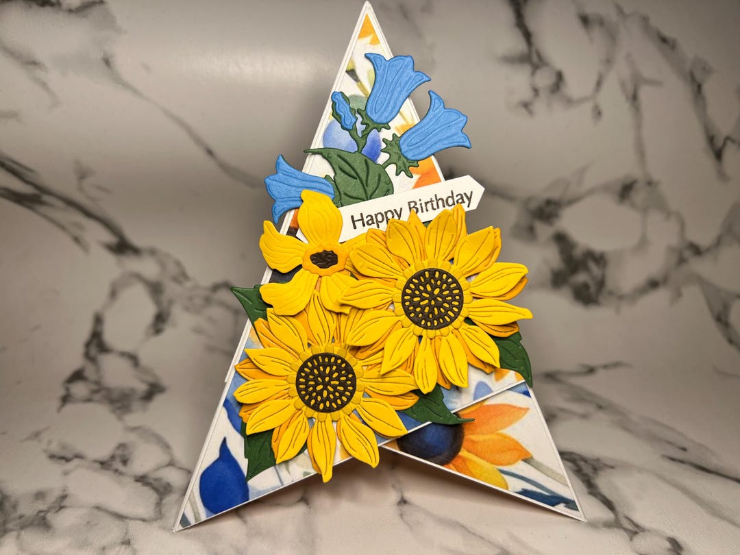 Sunflower Teepee Birthday Card - Etsy