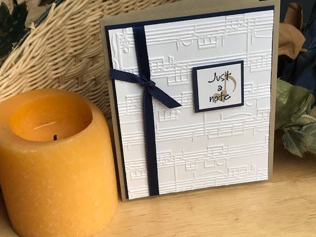 Music Notes Note Card Set Musical Themed Note Card Set Just | Etsy