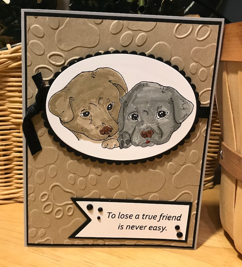 Loss of a Dog Card, Dog Sympathy Card, Puppy Sympathy Card, Pet ...
