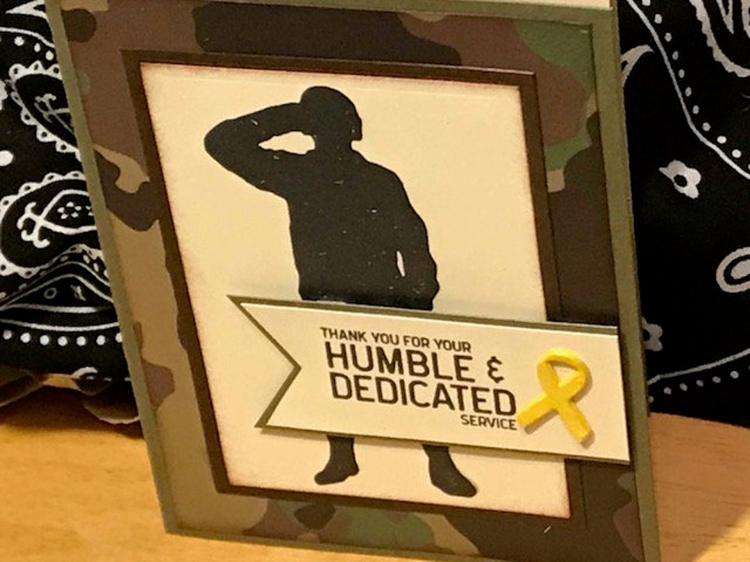 Thank You for Your Military Service Card - Etsy