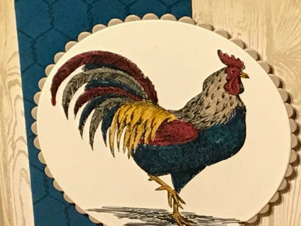 Rooster Birthday Card, Birthday Wishes Card, Farm Birthday Card ...
