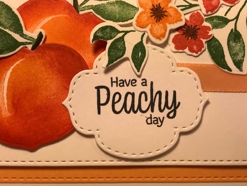 Have a Peachy Day, Slimline Note Card - Etsy