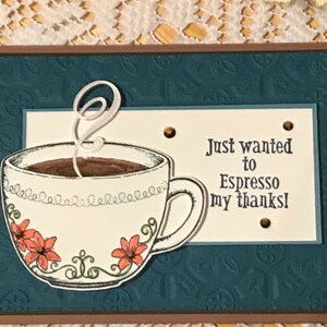 Thank You Card, Espresso My Thanks Card, Coffee Themed Thank You Card ...
