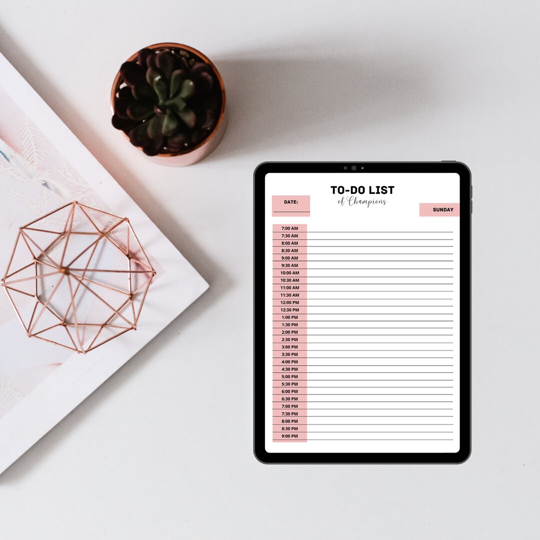 NEW Daily To-do List Printable Time Tracker Productivity Tool Project ...