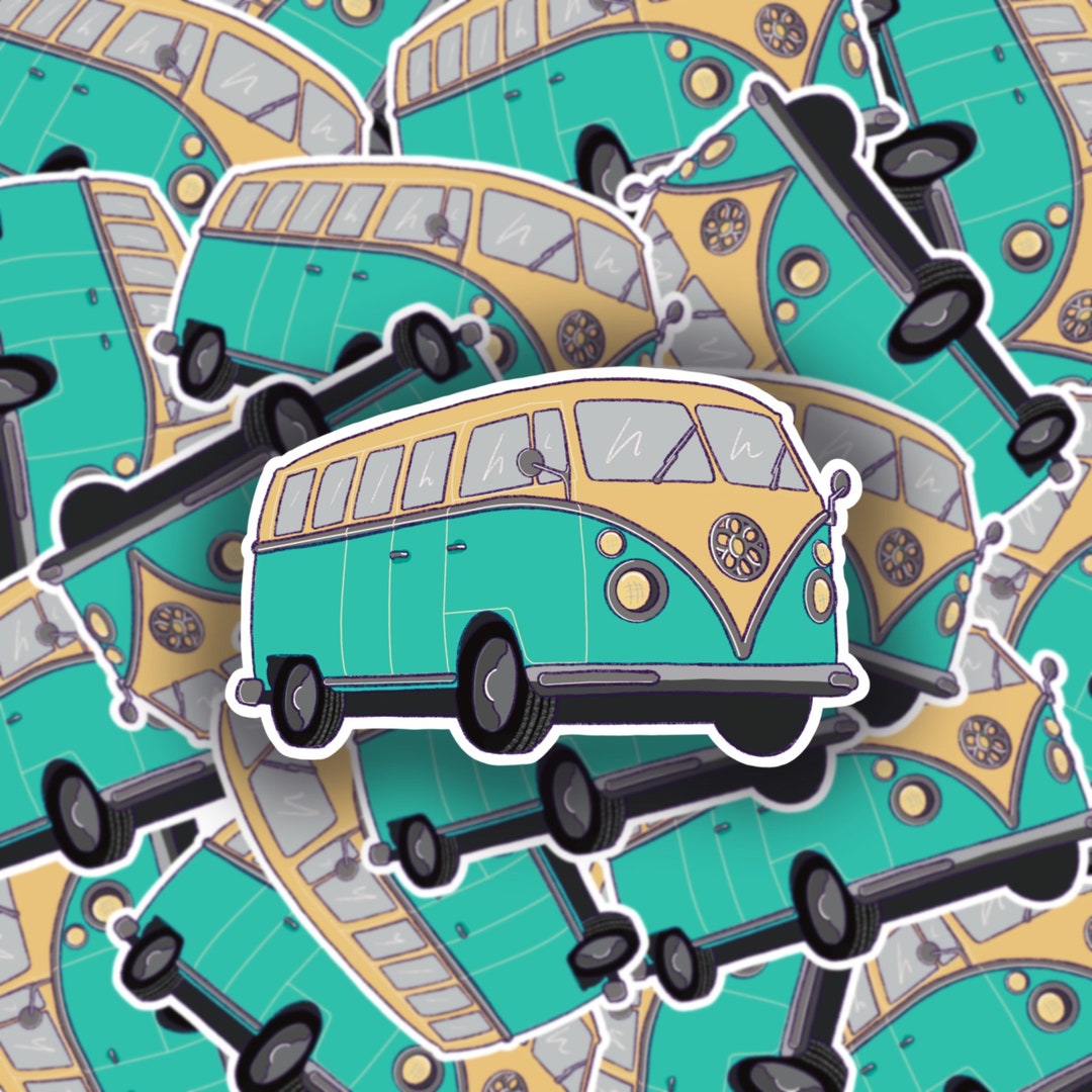 Retro Bus Sticker / Vinyl Sticker / Waterproof Decal / Weather ...