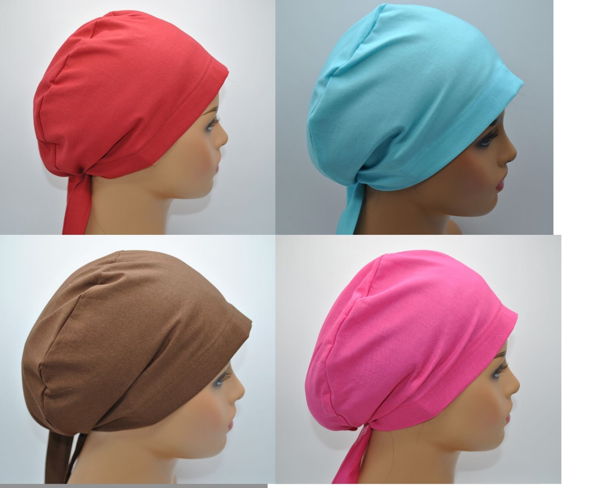 Solid Color Surgical Scrub Cap for Nurse, Doctor, Dentist, Veterinarian ...