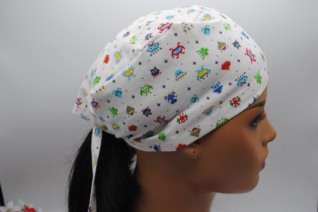 Vintage Gaming Surgical Scrub Cap for Nurse, Doctor, Men, Women ...
