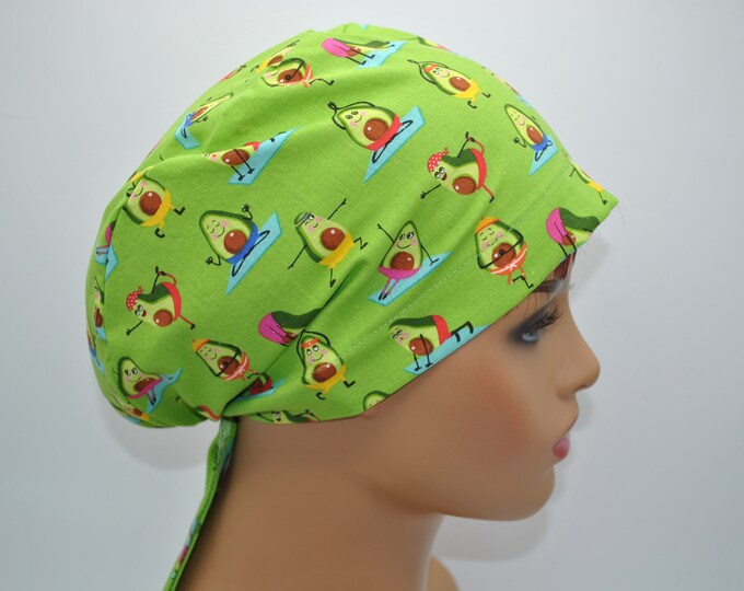 Avocado Yoga Surgical Scrub Cap With Ties - Etsy