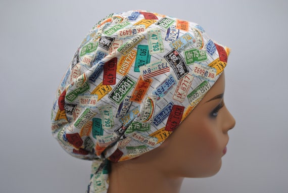 License Plates From Multiple States Surgical Scrub Hat for | Etsy