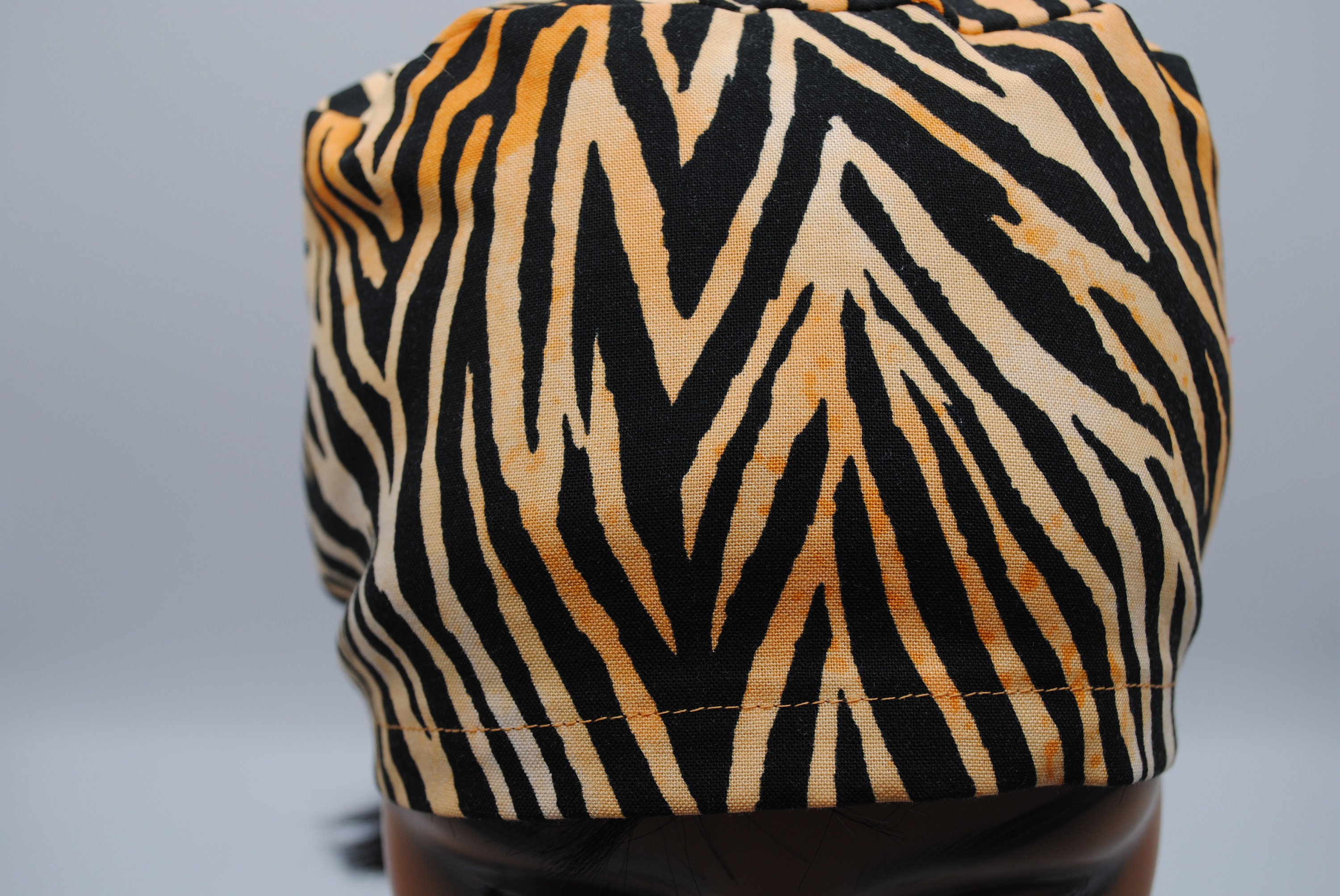 Tiger Striped Surgical Scrub Cap for Nurse, Doctor Scrub Hat, Skull Cap ...