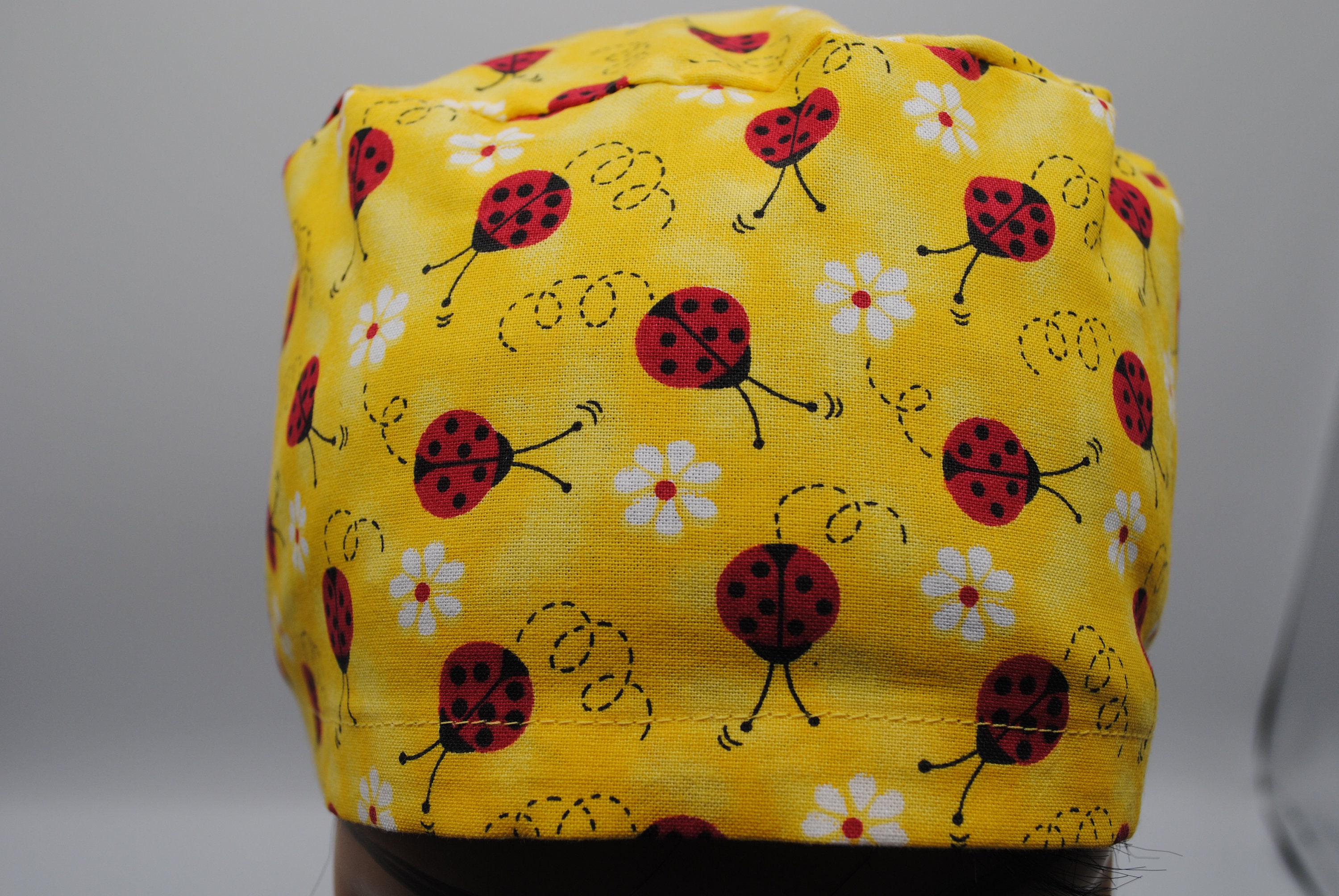 Lady Bug Surgical Scrub Cap, Nurse Doctor Scrub Hat, Skull Cap, Head ...