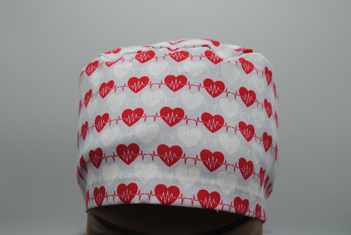 Heart and Heart Beats Surgical Scrub Cap Nurse Doctor Scrub - Etsy