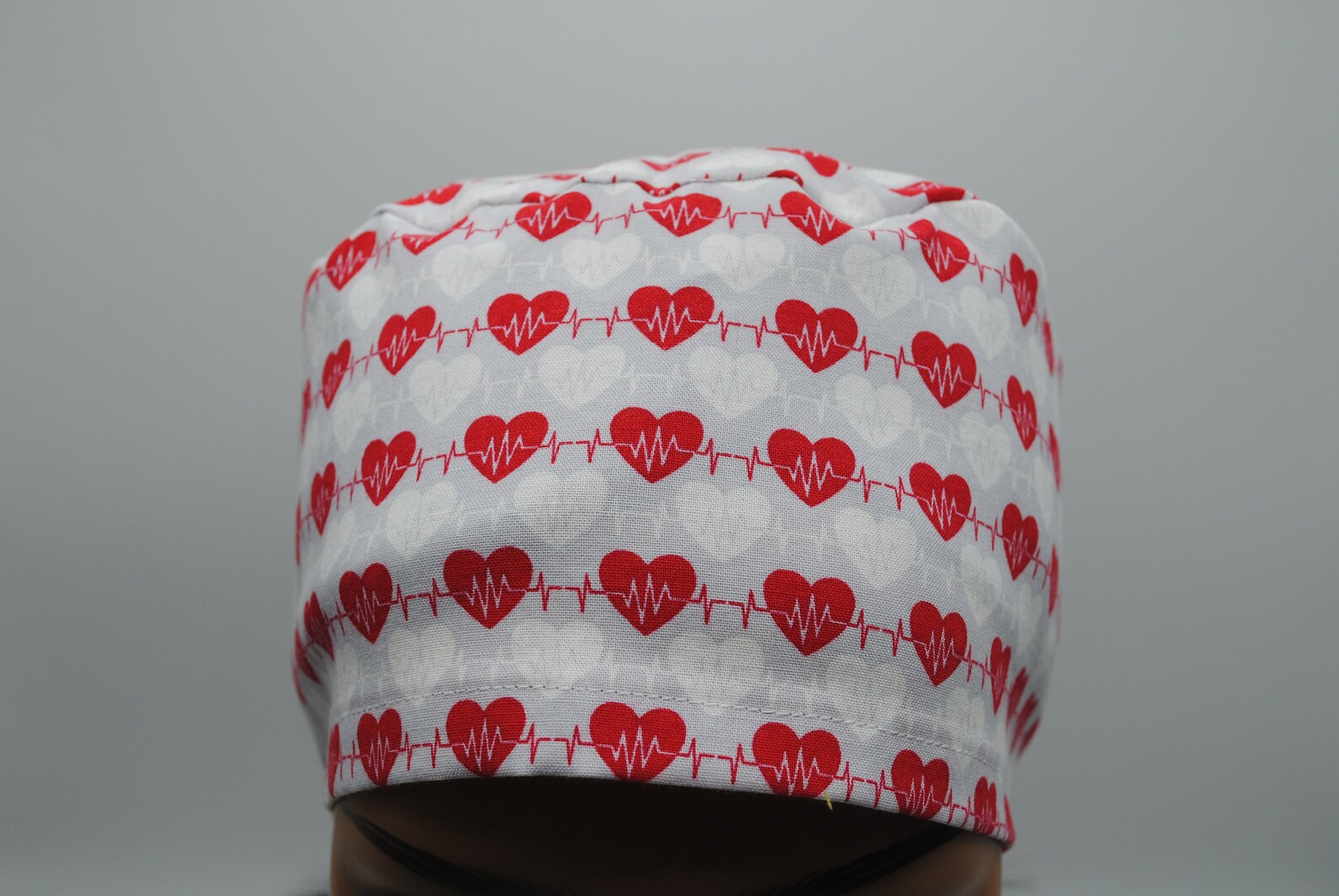 Heart and Heart Beats Surgical Scrub Cap Nurse Doctor Scrub Hat, Skull ...