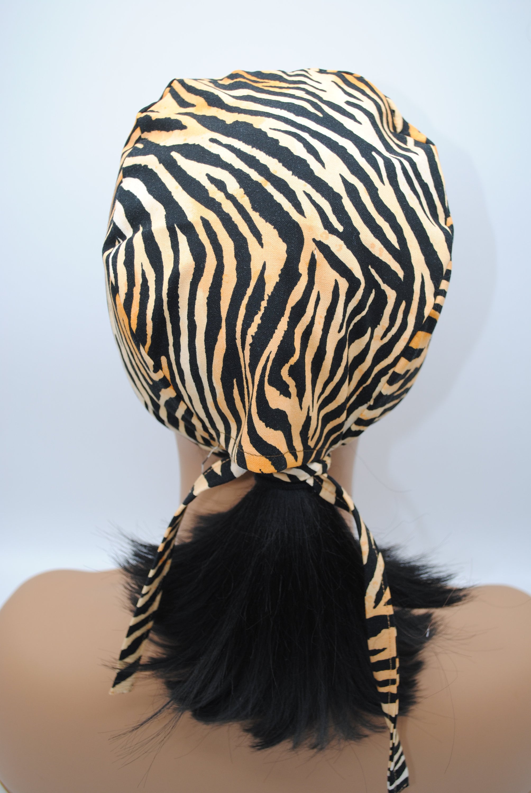 Tiger Striped Surgical Scrub Cap for Nurse, Doctor Scrub Hat, Skull Cap ...