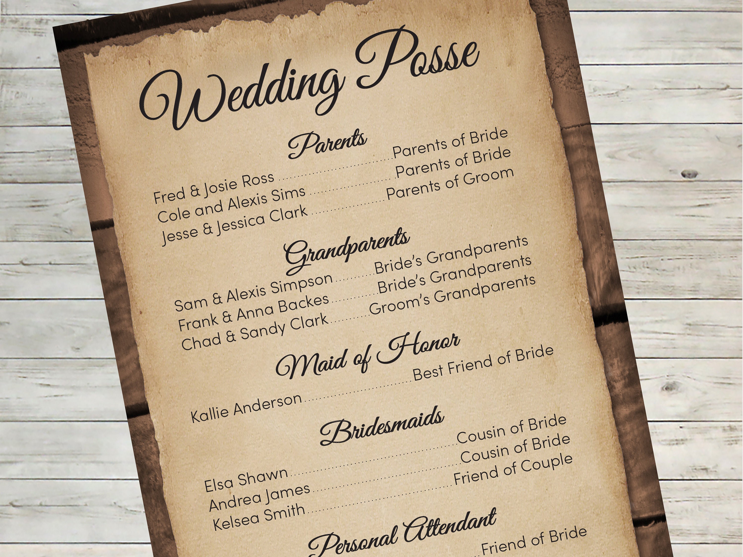 Western Wedding Ceremony Programs