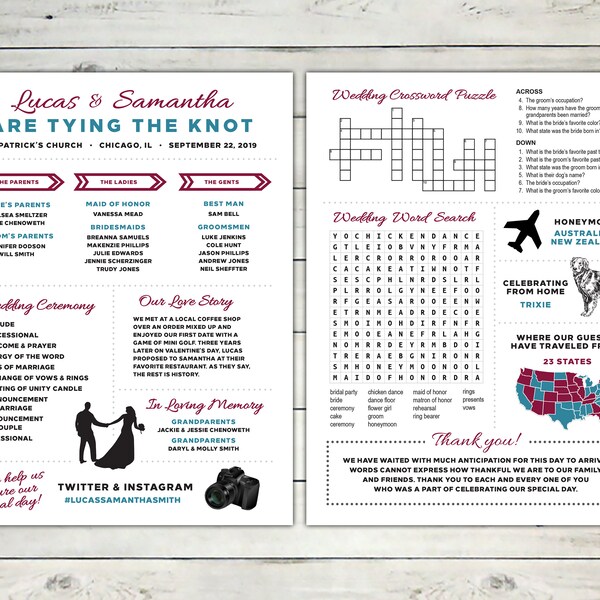 Wedding Ceremony Program - Etsy