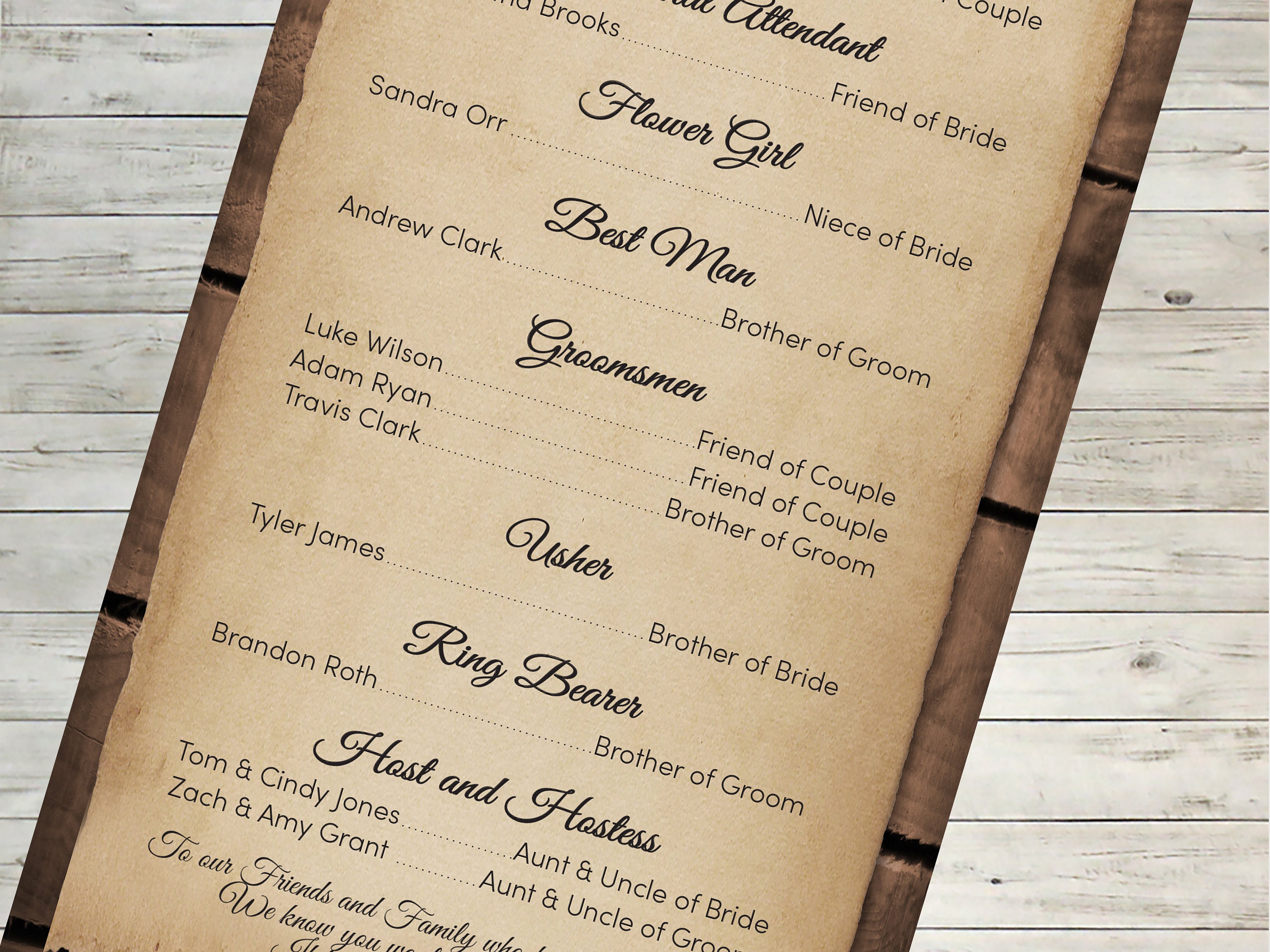 Country Wedding Ceremony Programs | Traditional Wedding Program ...