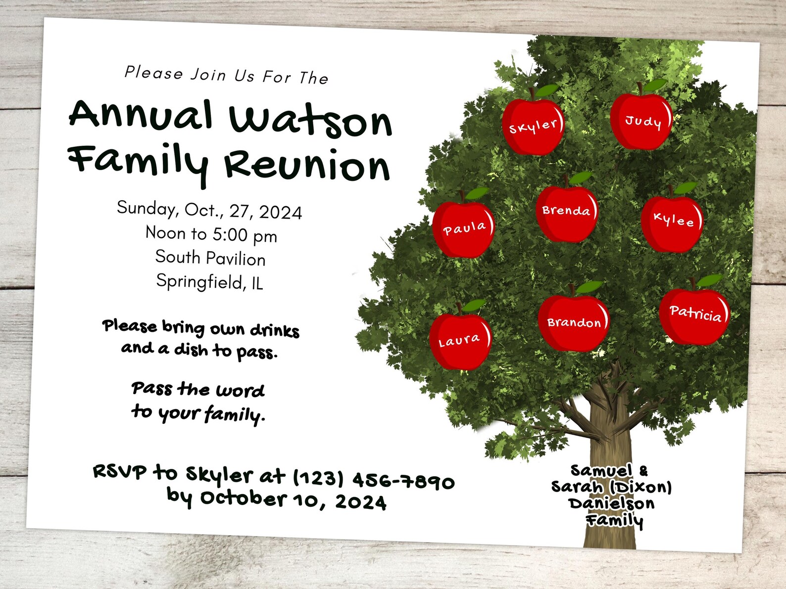 Family Reunion Invitations, Family Tree, Save the Date Family Reunion ...