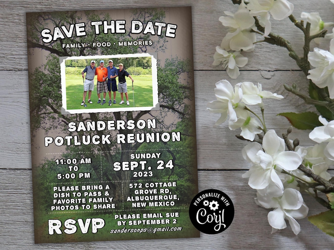 Family Reunion Invitation, Save the Date Family Reunion Invite Cards ...