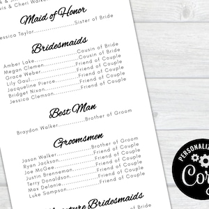 Traditional Wedding Ceremony Program | Elegant Catholic Wedding Program ...