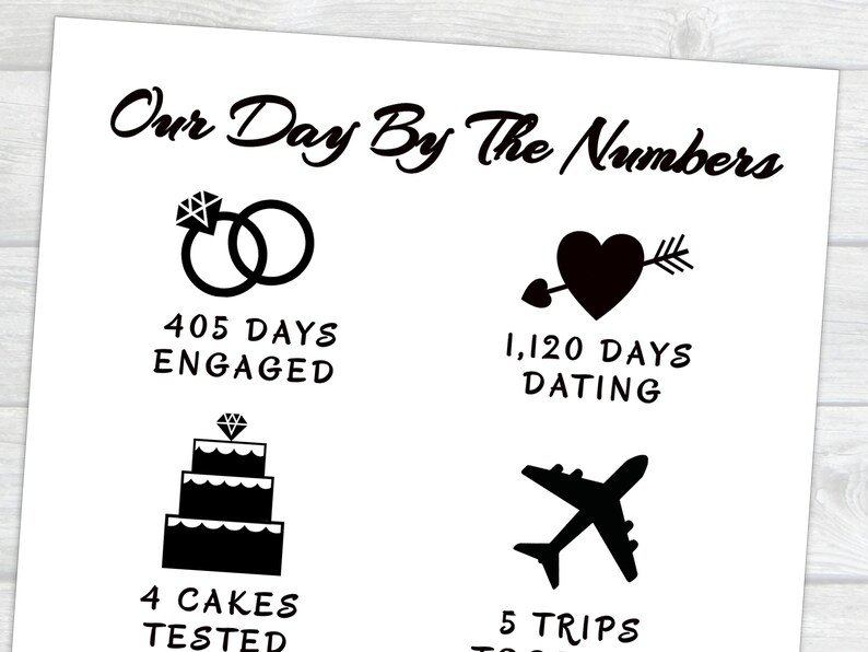 Fun Infographic Wedding Program Template, Word Search, Our Day by the ...