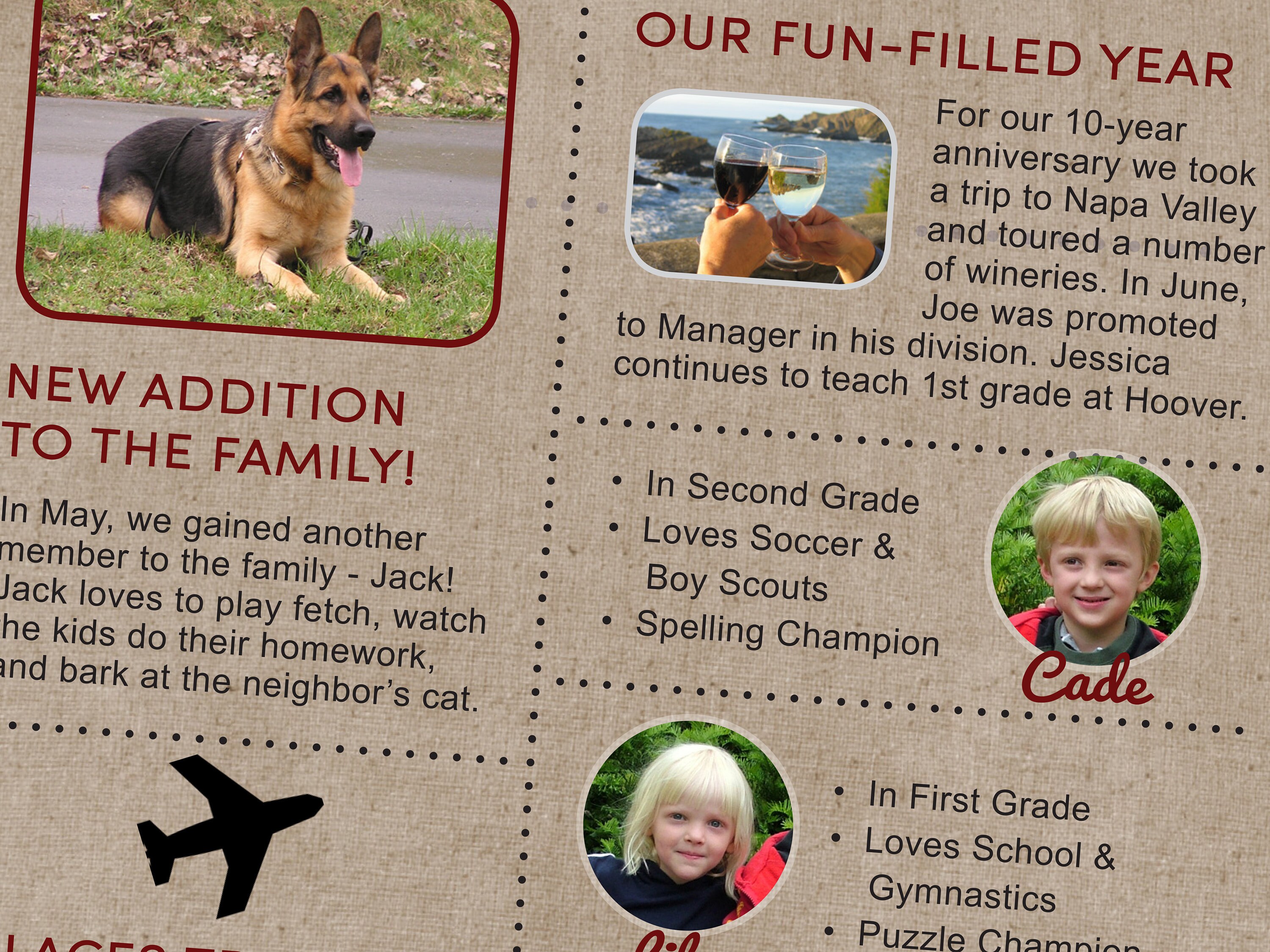 Year in Review Christmas Cards | Infographic Christmas Card Template ...