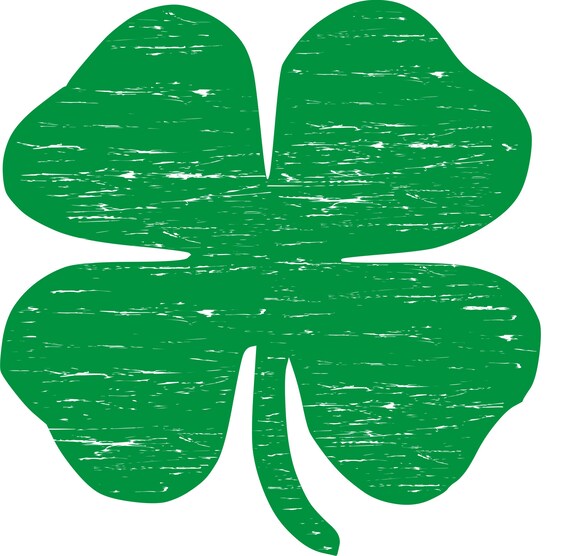 Distressed 4 Leaf Clover - Etsy