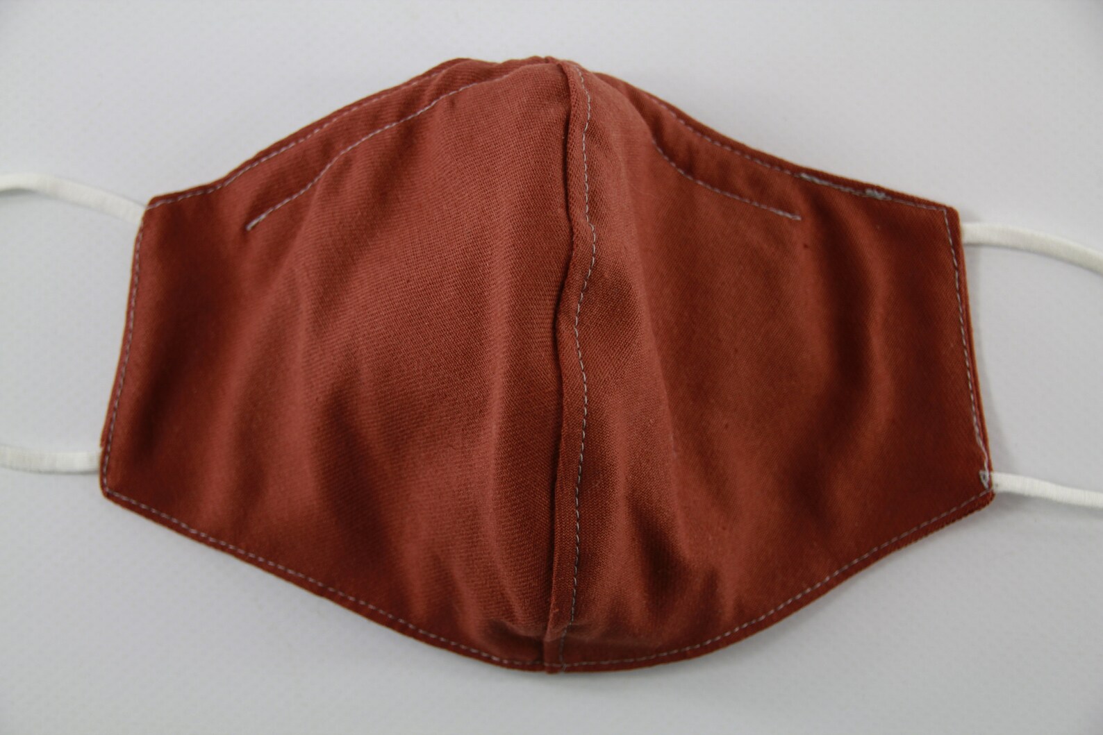 Rust 2 Layer Cotton Face Mask With Nose Wire and Filter Pocket ...