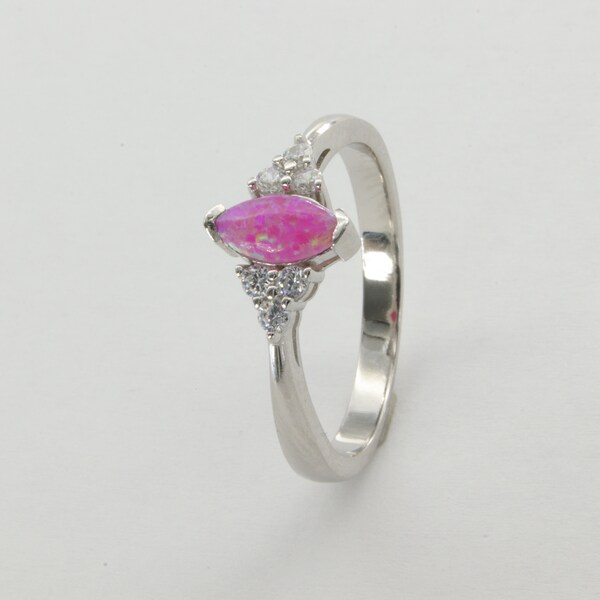 Pink Fire Opal Ring - Etsy